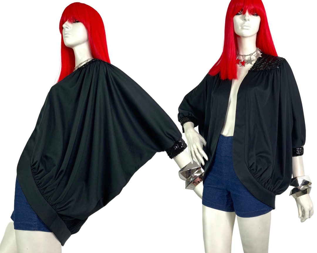 ARISTOS 1970s Vintage Sequin Disco Cape / Bill Gibb / Janice Wainwright ...