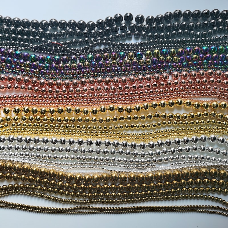 Little Hematite Beads - Etsy UK