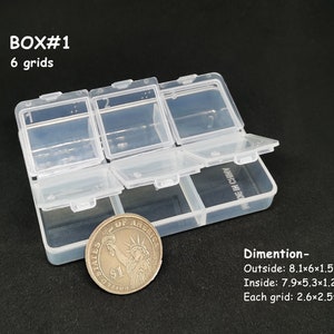 6 7 10 12 Grids Clear Plastic Box Compartments Transparent Divided ...