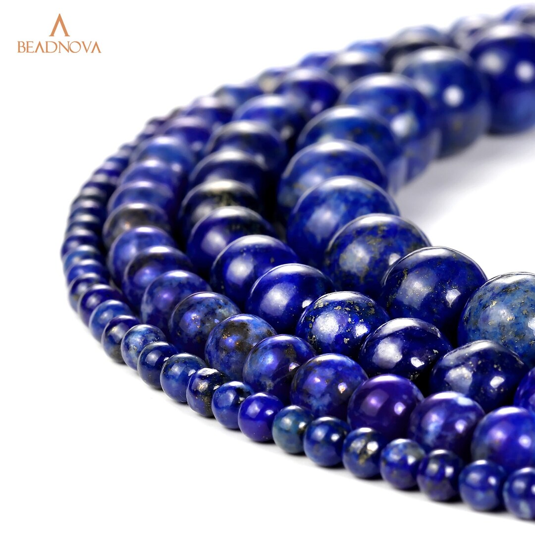 Natural Blue Lapis Lazuli Beads 4-12mm Crystal Stone Gemstone Round ...