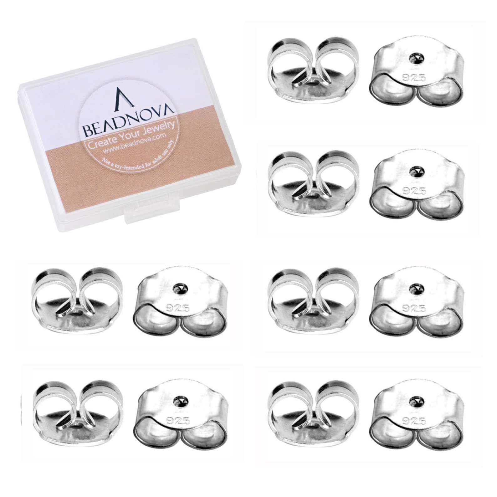 925 Sterling Silver Earring Backs Earring Backings Pierced for - Etsy