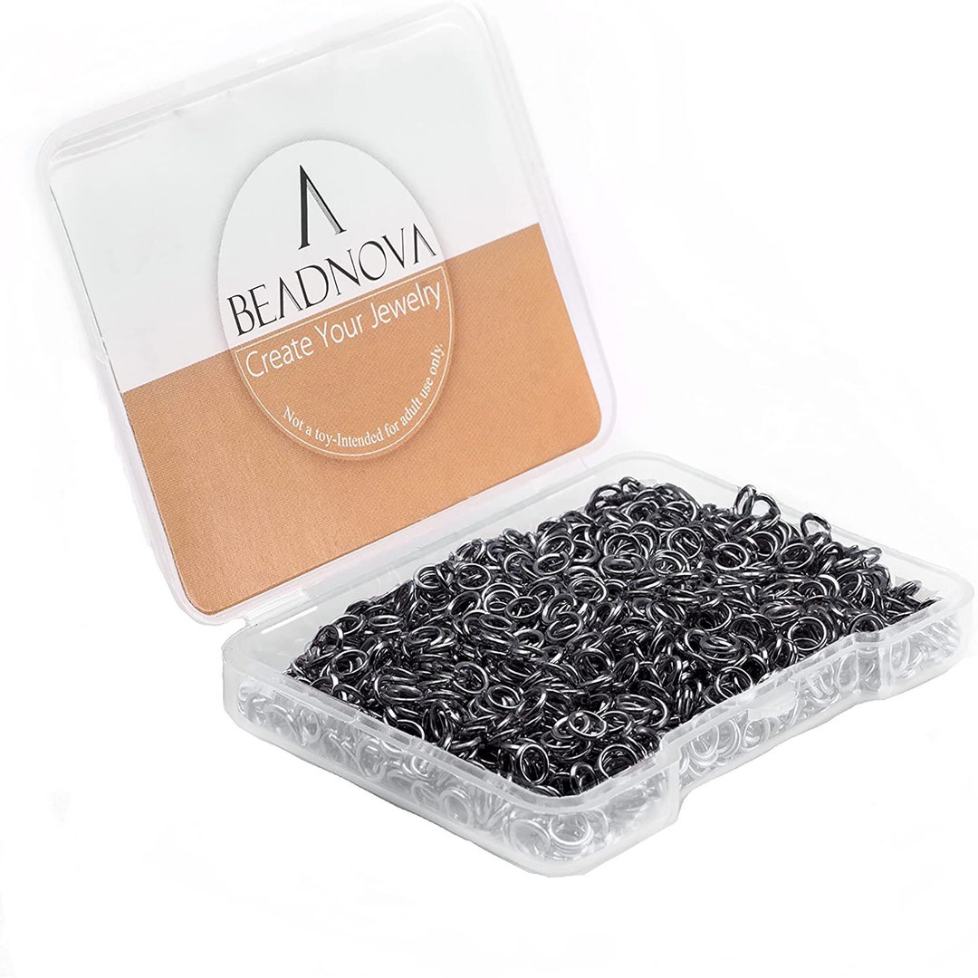 Open Jump Rings Gunmetal Black Color Plated Black Metal Jumprings ...