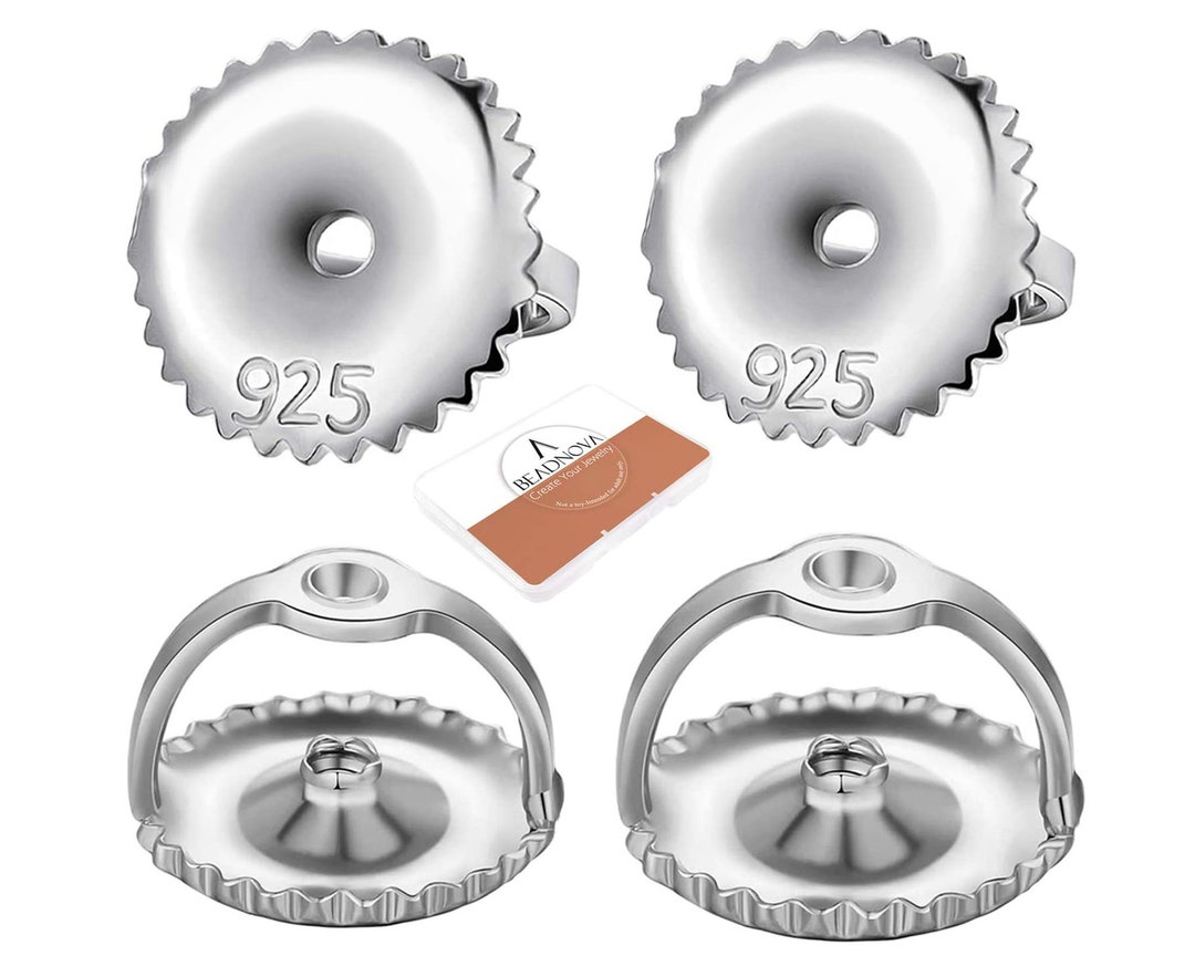Screw Earring Backs 925 Sterling Silver Screw Back Earrings Replacement ...