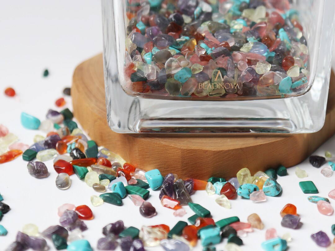 Mixed Gemstone Chips No Hole Charka 7 Colors 12 Birthstone Irregular ...