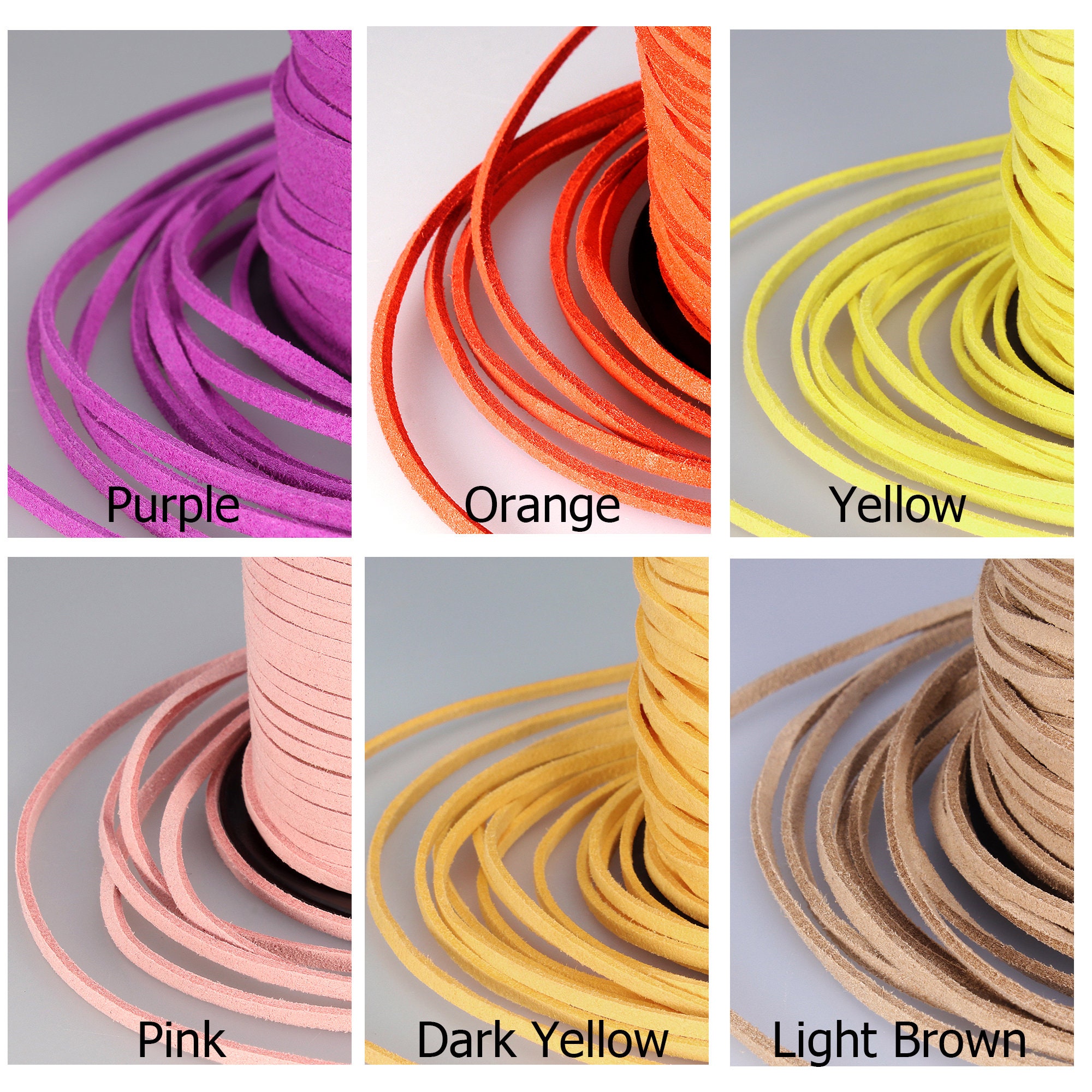 5mm Faux Leather Suede Cords Flat Velvet Leather Cord Fiber - Etsy