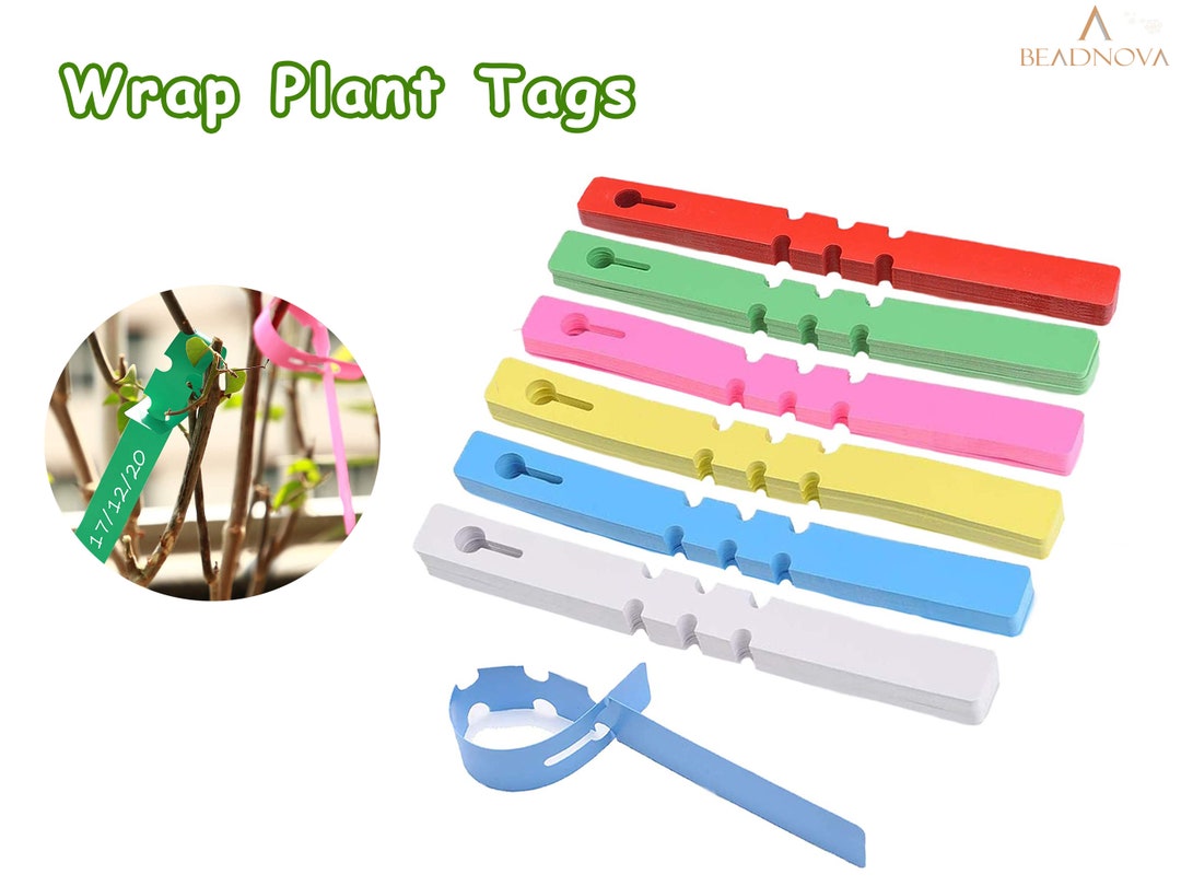 Plastic Plant Tags Wrap Around Hanging Labels White Colorful Markers ...
