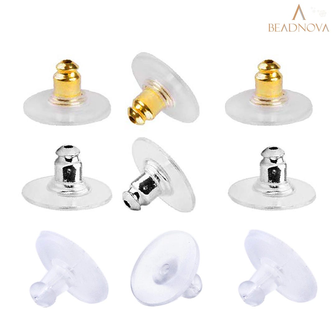 Disc Earring Back With Comfort Plastic Disc Pad Earring Backings ...