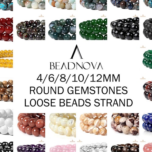 Wholesale Lot Natural Gemstone Round Spacer Loose Beads 8mm Etsy