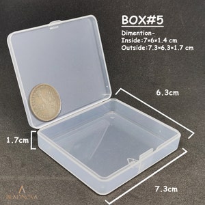 5/10/20pcs Clear Plastic Mini Box Rectangle Transparent Storage ...