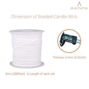 Braided Candle Wick Cotton Candle Core Braided Wick for Candle Making ...