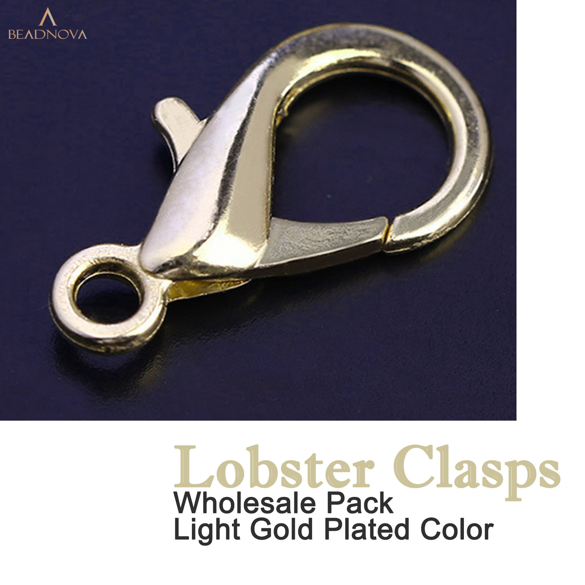 14k Gold Color Lobster Clasps Light Gold Chain Lobster Claw - Etsy