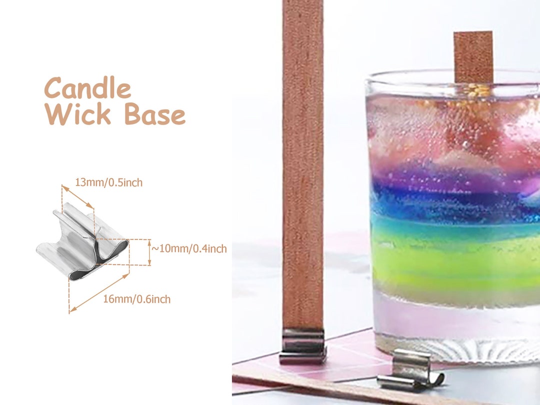 Wood Wick Base Wooden Candle Wick Base Iron for Candle Making and ...