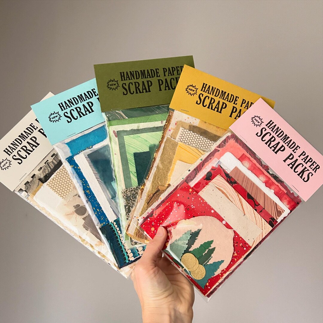Handmade Paper Scrap Pack, Collage Kit, Craft Kit, DIY - Etsy