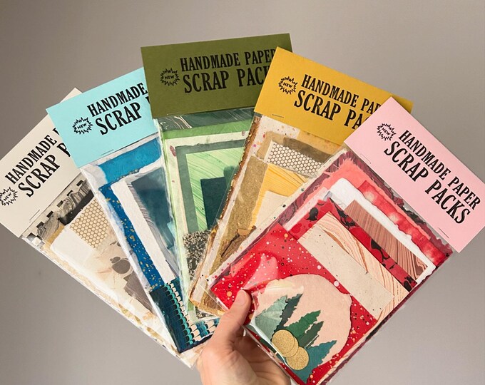 Handmade Paper Scrap Pack, Collage Kit, Craft Kit, DIY - Etsy