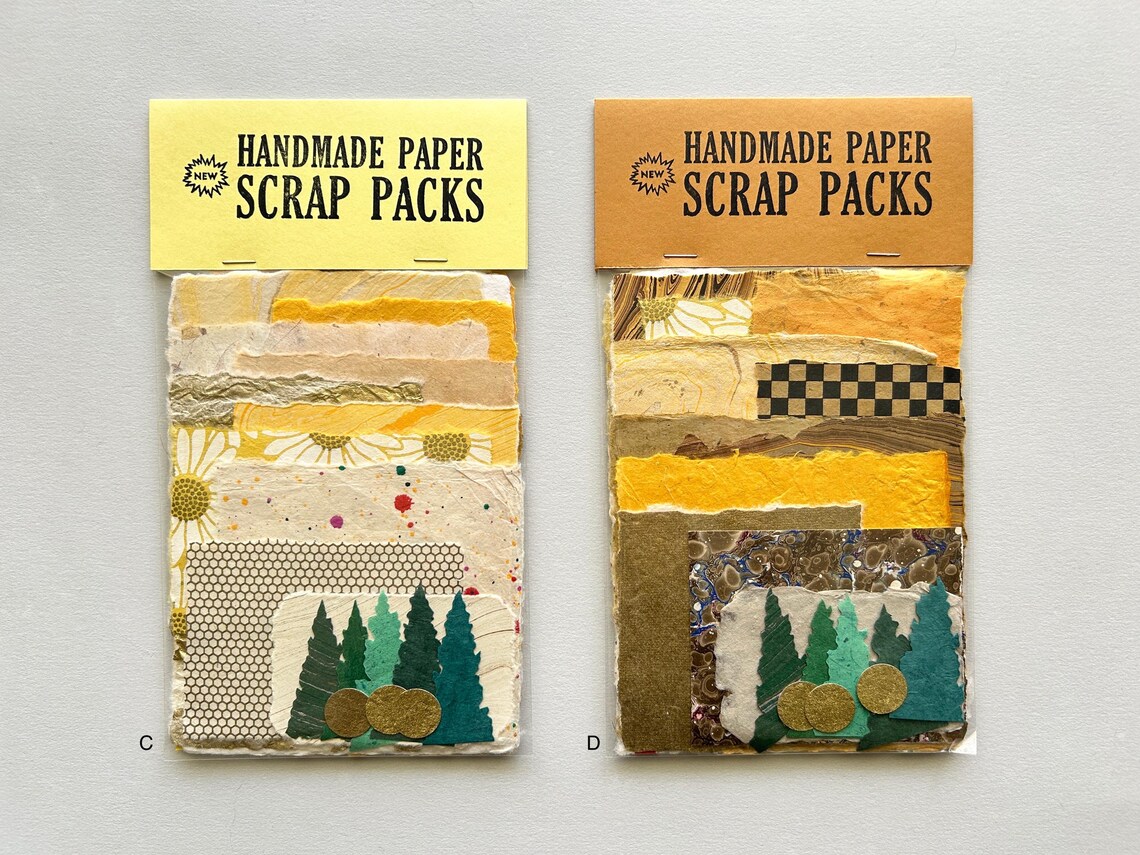 Handmade Paper Scrap Pack, Collage Kit, Craft Kit, DIY - Etsy