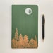 Letterpress Moleskine Journal Moon & Trees - Etsy