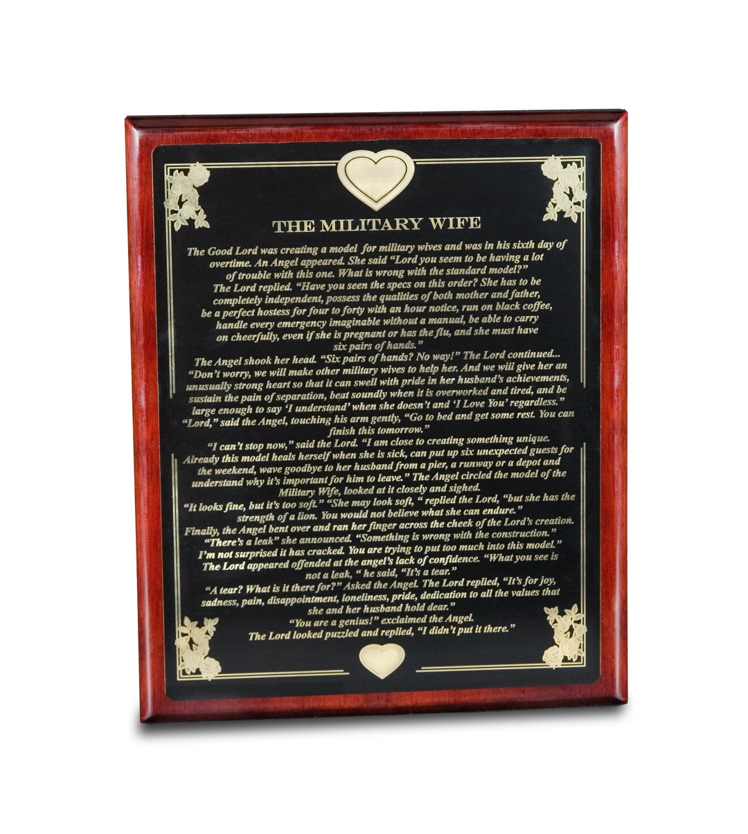 The Military Wife Poem Plaque - Etsy