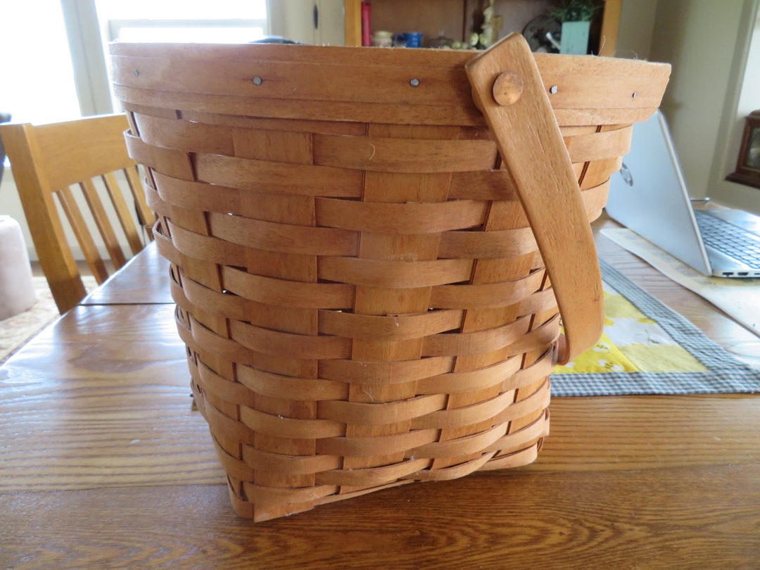 Longaberger Vintage Round Top Square Bottom Basket - Etsy