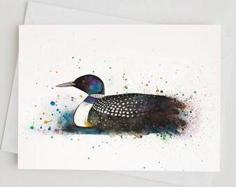 Loon Birthday Card - Etsy