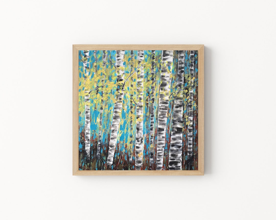 Birch Trees, Birch Tree Art, Birch Tree Canvas Art Print, Original ...