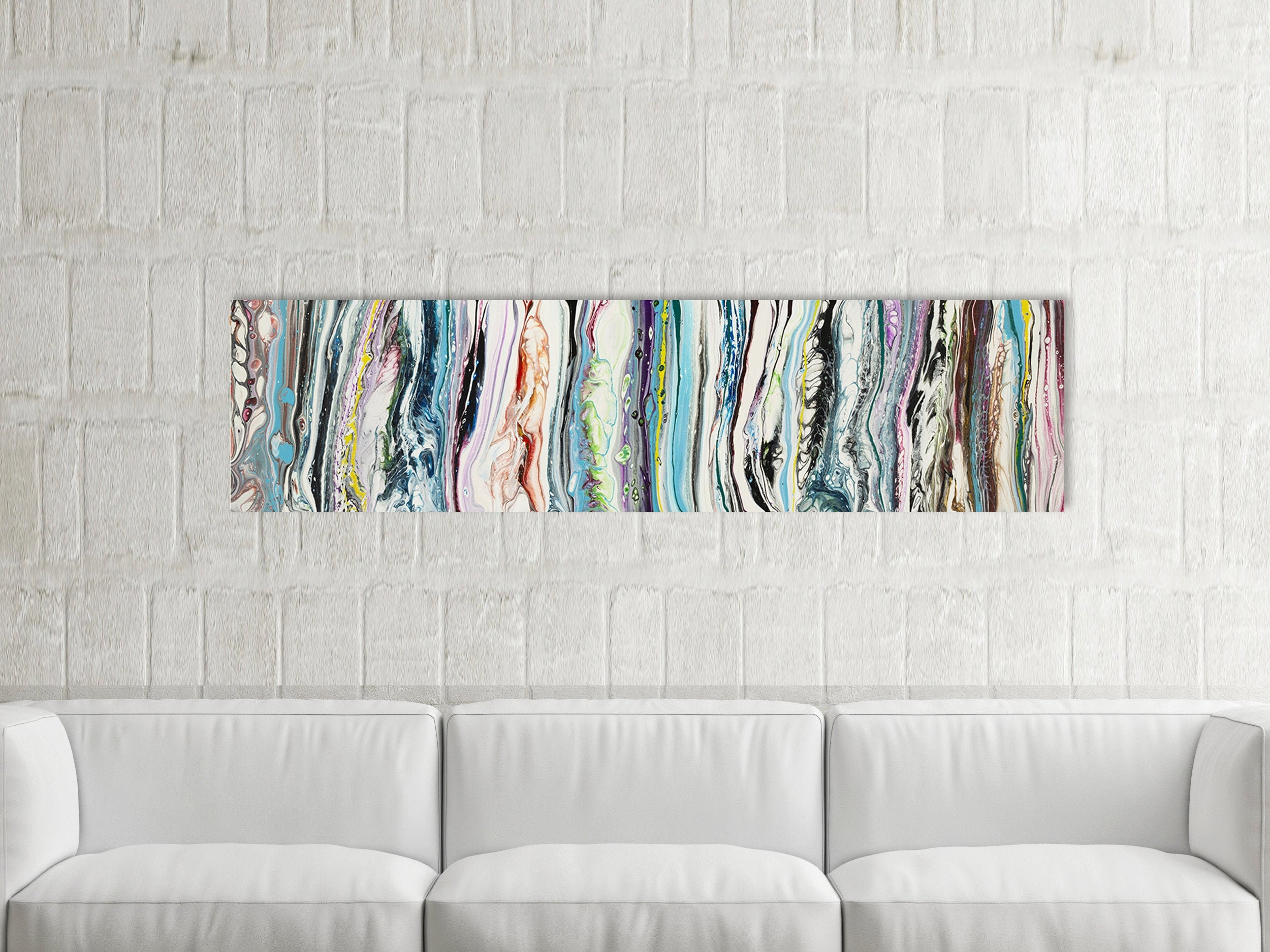Poured Painting Print of Poured Painting Abstract Wall Art - Etsy