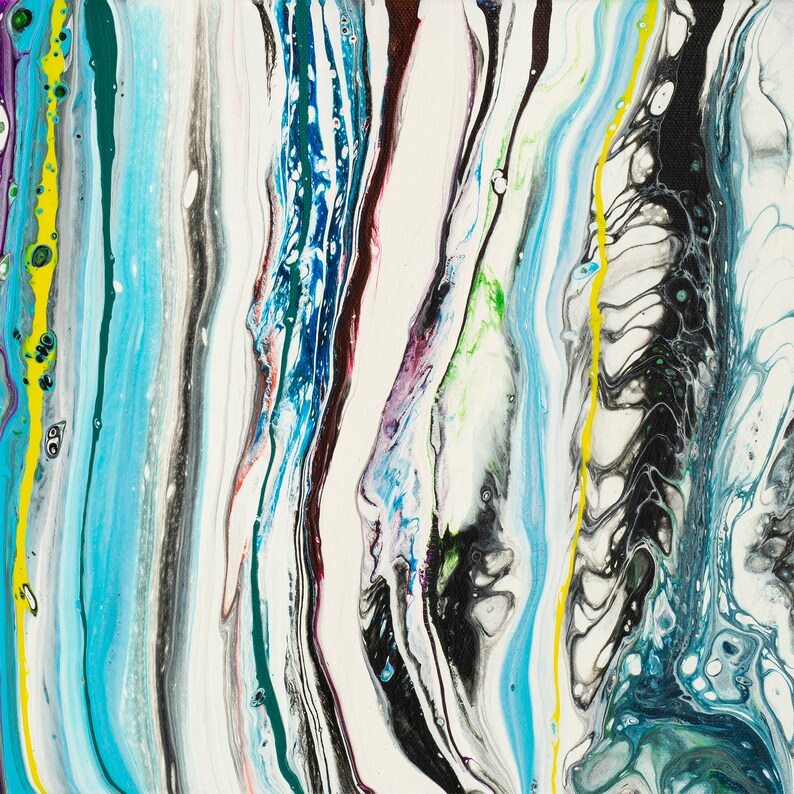 Poured Painting Print of Poured Painting Abstract Wall Art | Etsy