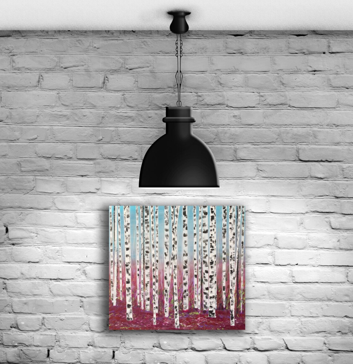 Birch Trees, Birch Tree Art, Birch Tree Canvas Art Print, Original ...