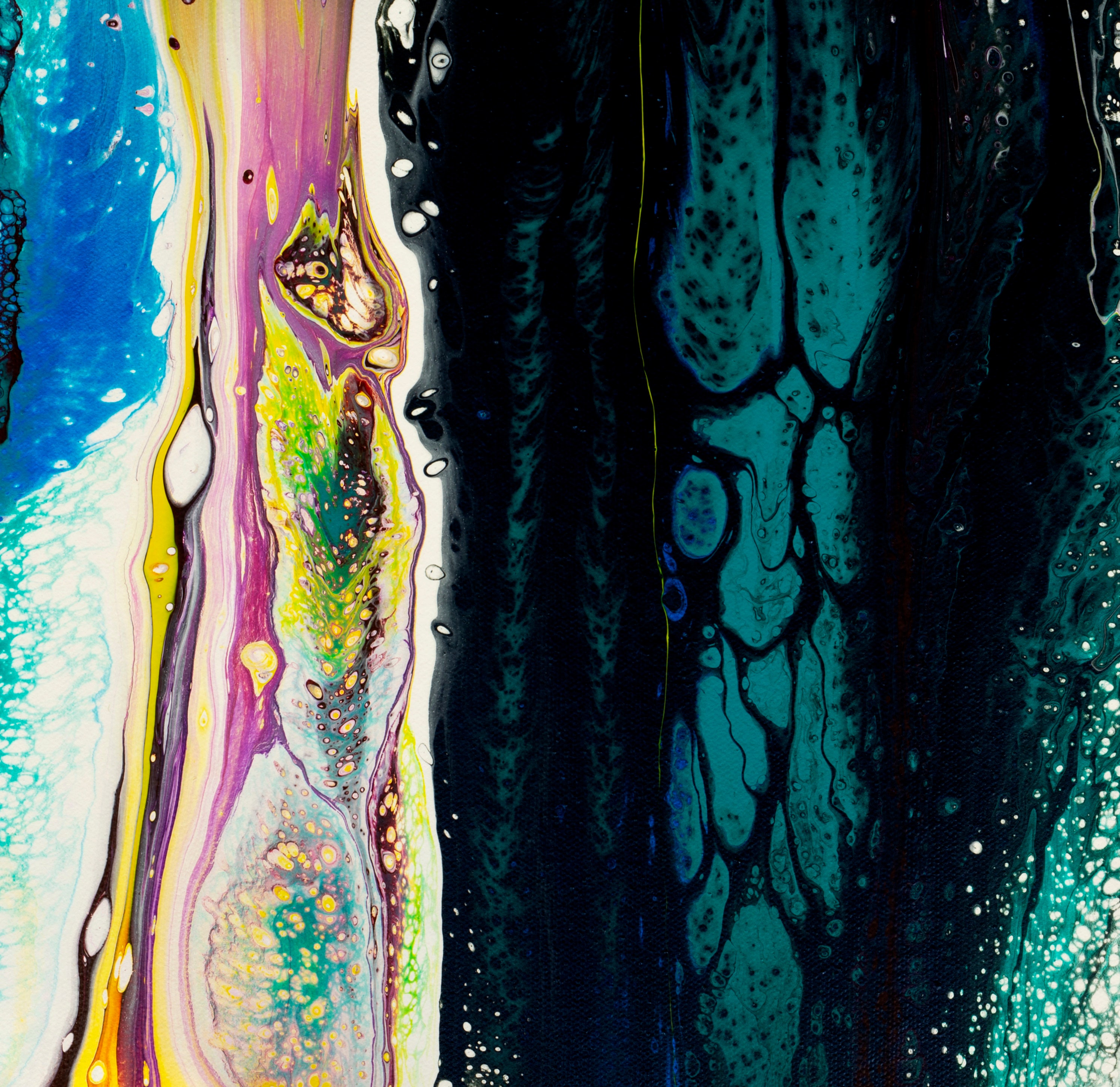 Poured Painting Print of Poured Painting Abstract Wall Art | Etsy