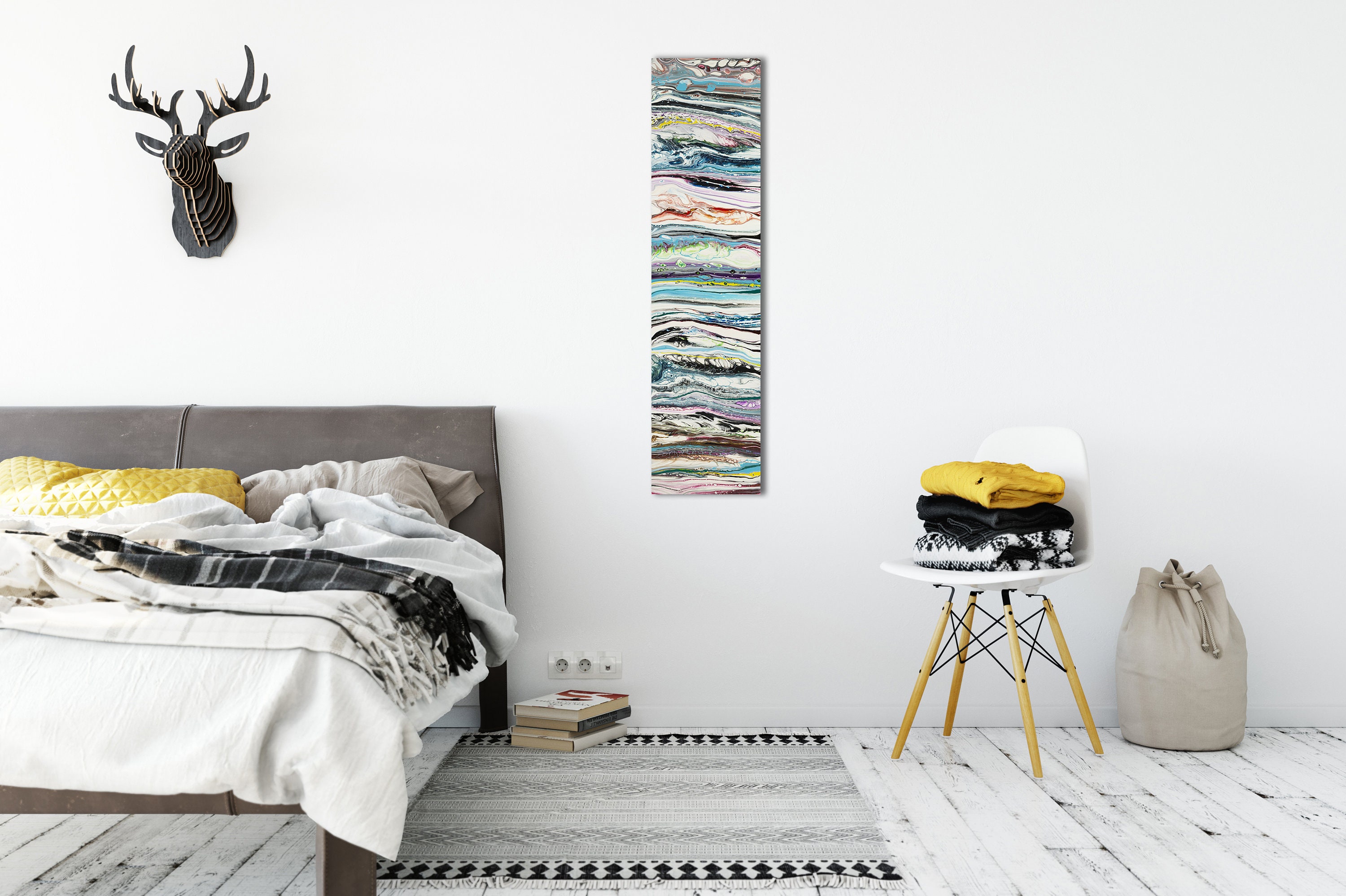 Poured Painting Print of Poured Painting Abstract Wall Art - Etsy