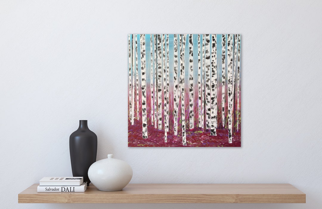 Birch Trees, Birch Tree Art, Birch Tree Canvas Art Print, Original ...