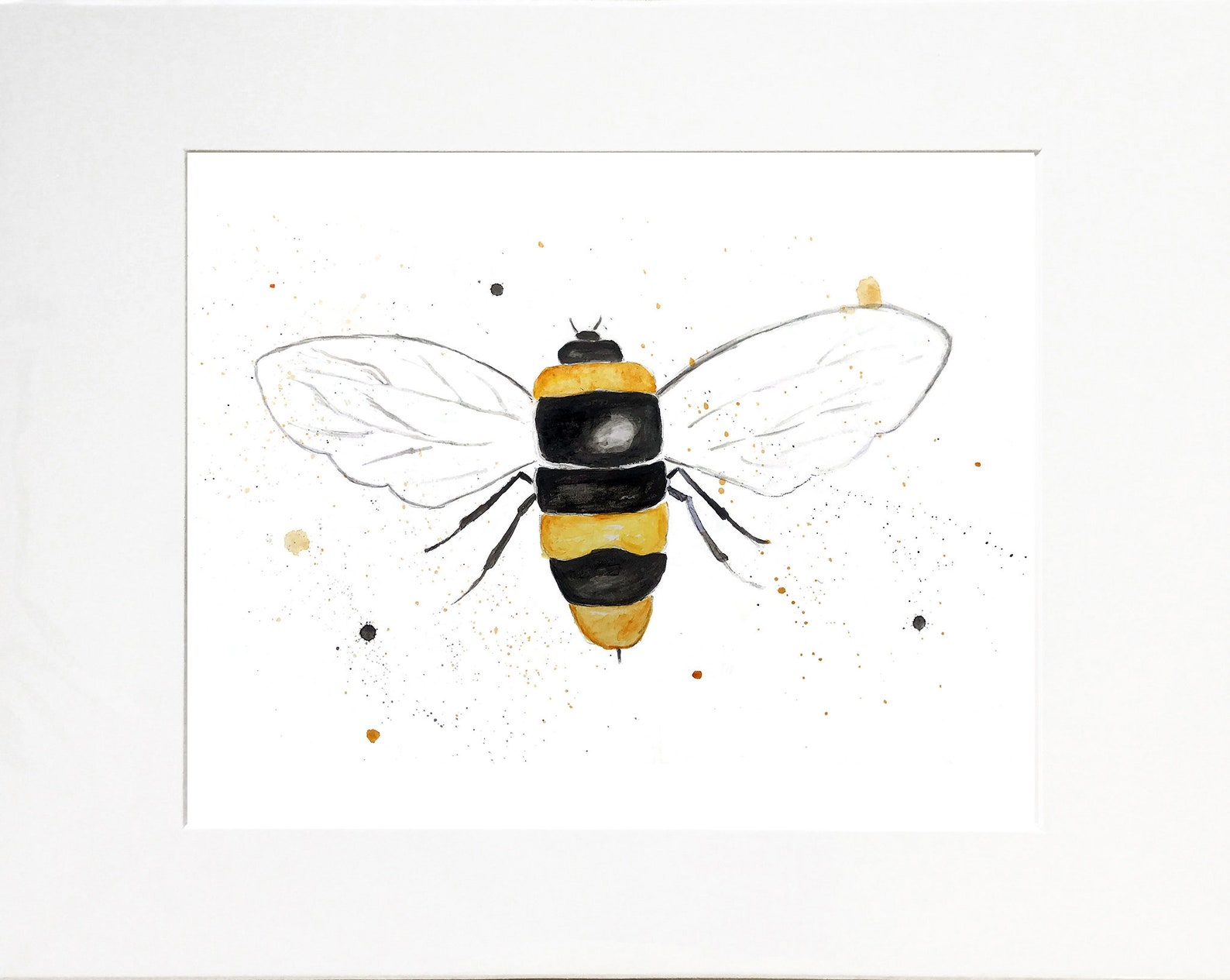 Bee Watercolor Print Bee Print Bee Gift Bee Decor Bee Art - Etsy