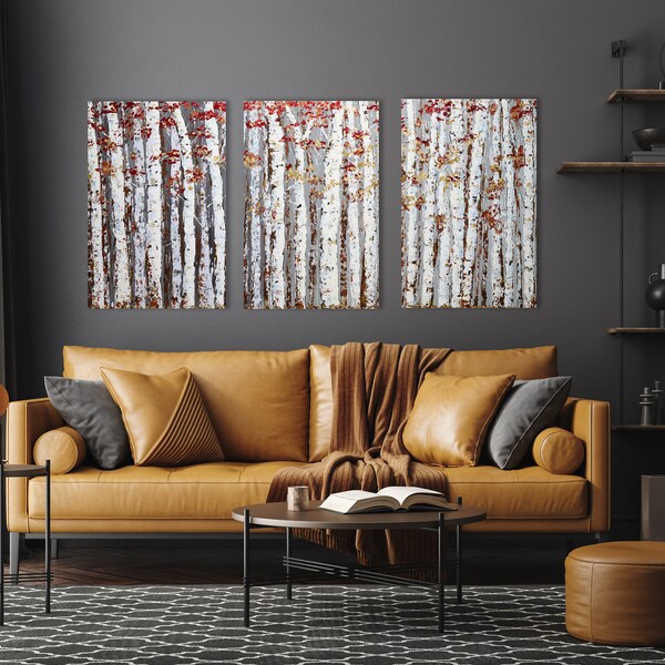 Abstract Birch Trees - Etsy