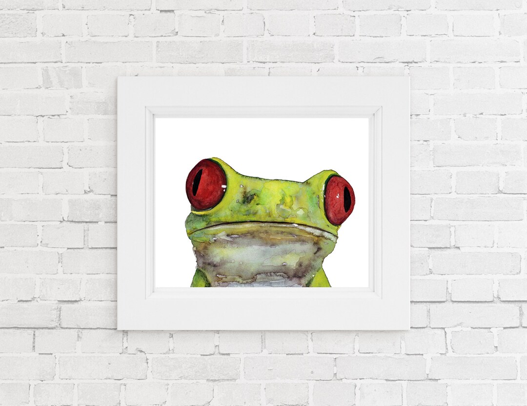 Frog Art Print, Frog Print, Frog Gift, Frog Decor, Frog Art, Frog ...