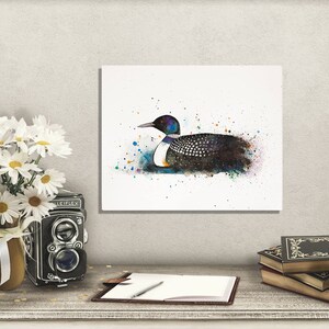 Printable Loon, Bird Art, Wildlife Art, Cabin Decor, Loon Watercolor ...