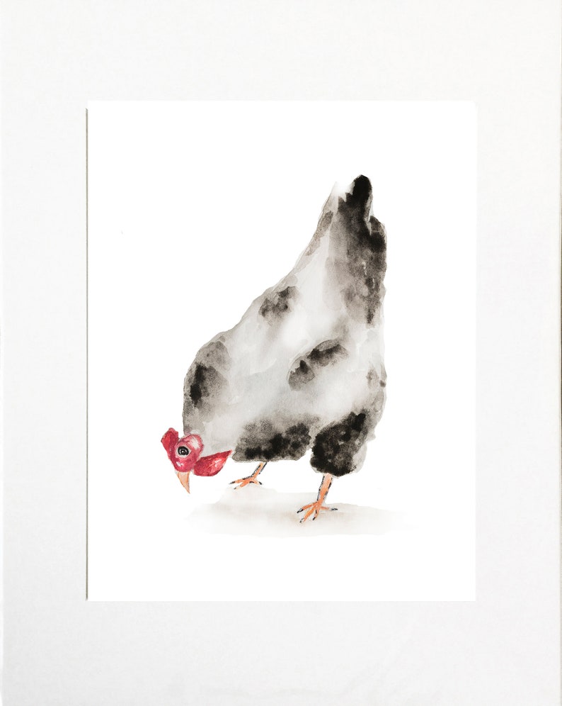 Printable Watercolor Chicken Print Chicken Watercolor Art - Etsy