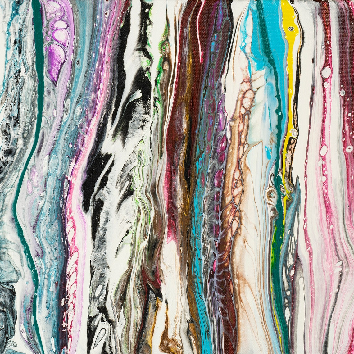 Poured Painting Original Abstract Painting Abstract Acrylic - Etsy