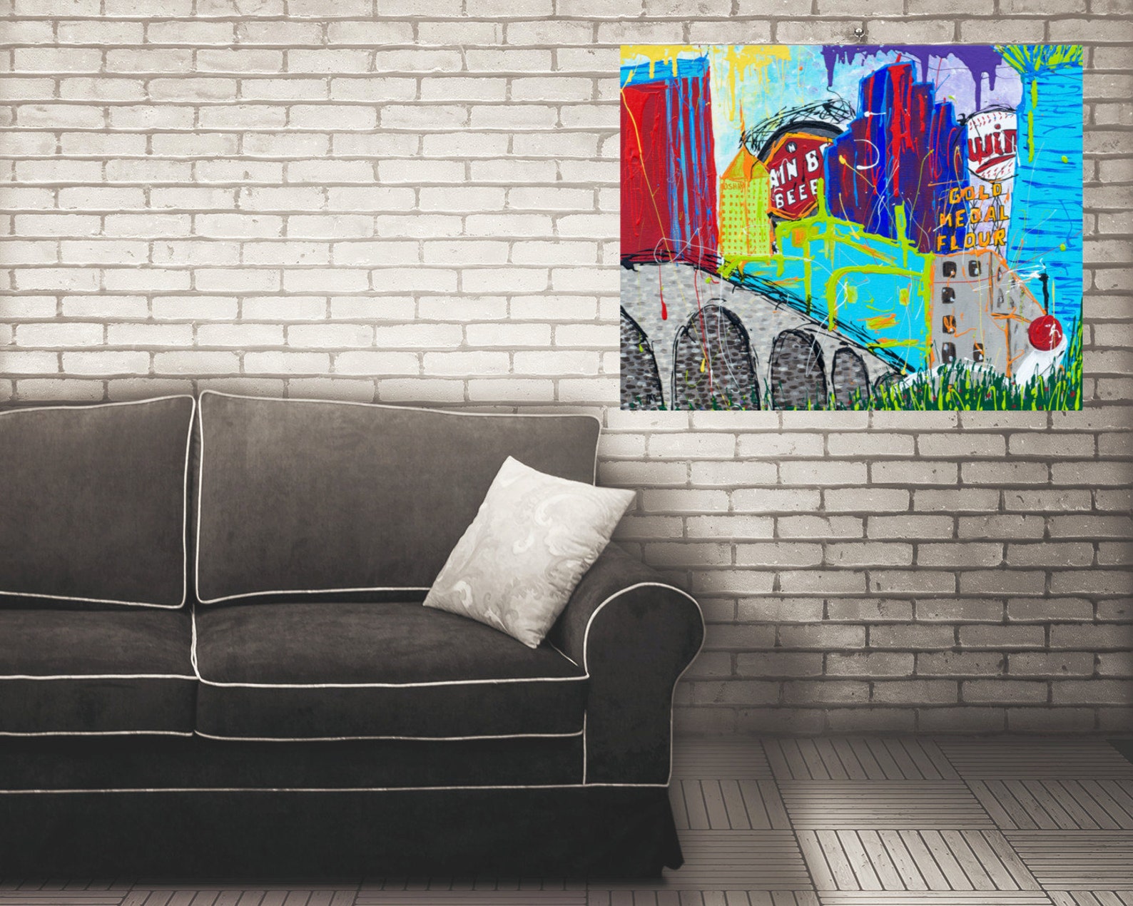 Minnesota Themed Art, Minneapolis Minnesota Iconic Landmark Print ...