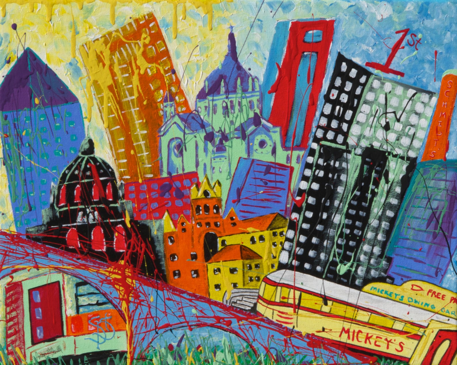 Minnesota Themed Art, St Paul Minnesota Iconic Landmark Print, St Paul ...