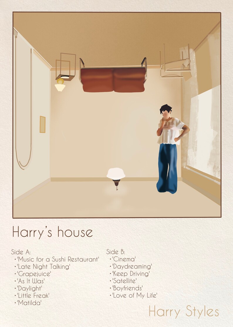 New Harrys House by Harry Styles Album Cover Style Poster. - Etsy