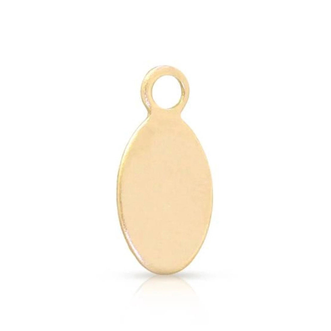 5 PCS 18K Gold Fill Blank Jewelry Charm Tags Gold Round Blank - Etsy