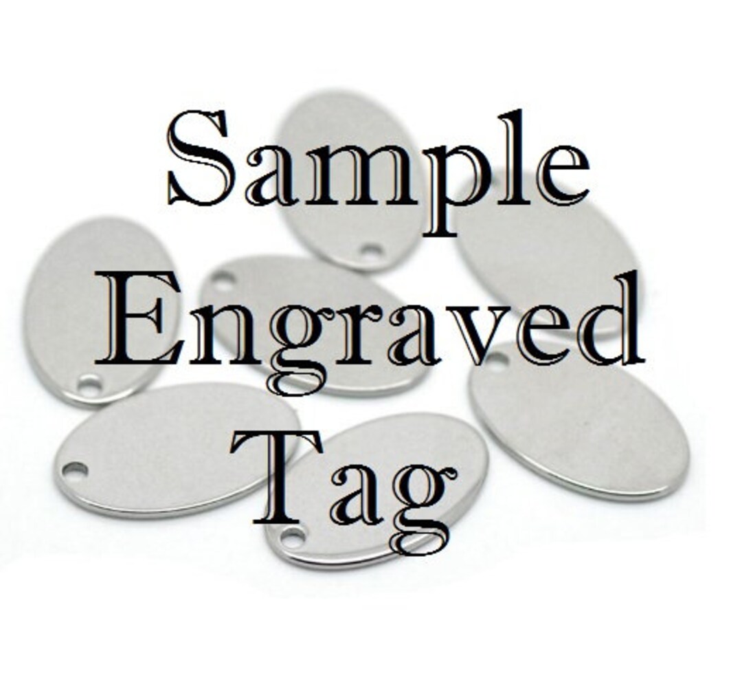 Sample Engraved Tag, Custom Logo Engraving, Personalized Jewelry Tags ...