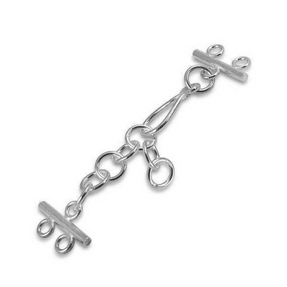 Sterling Silver .925 Layering Necklace 2 Strand Clasp - Etsy