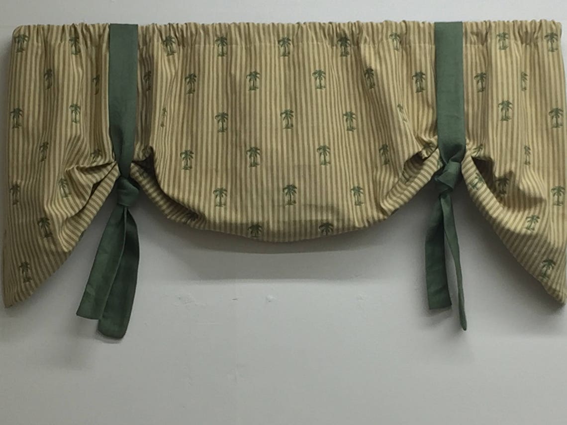 Palm Tree Window Valance Beach Valance Porch Valance - Etsy
