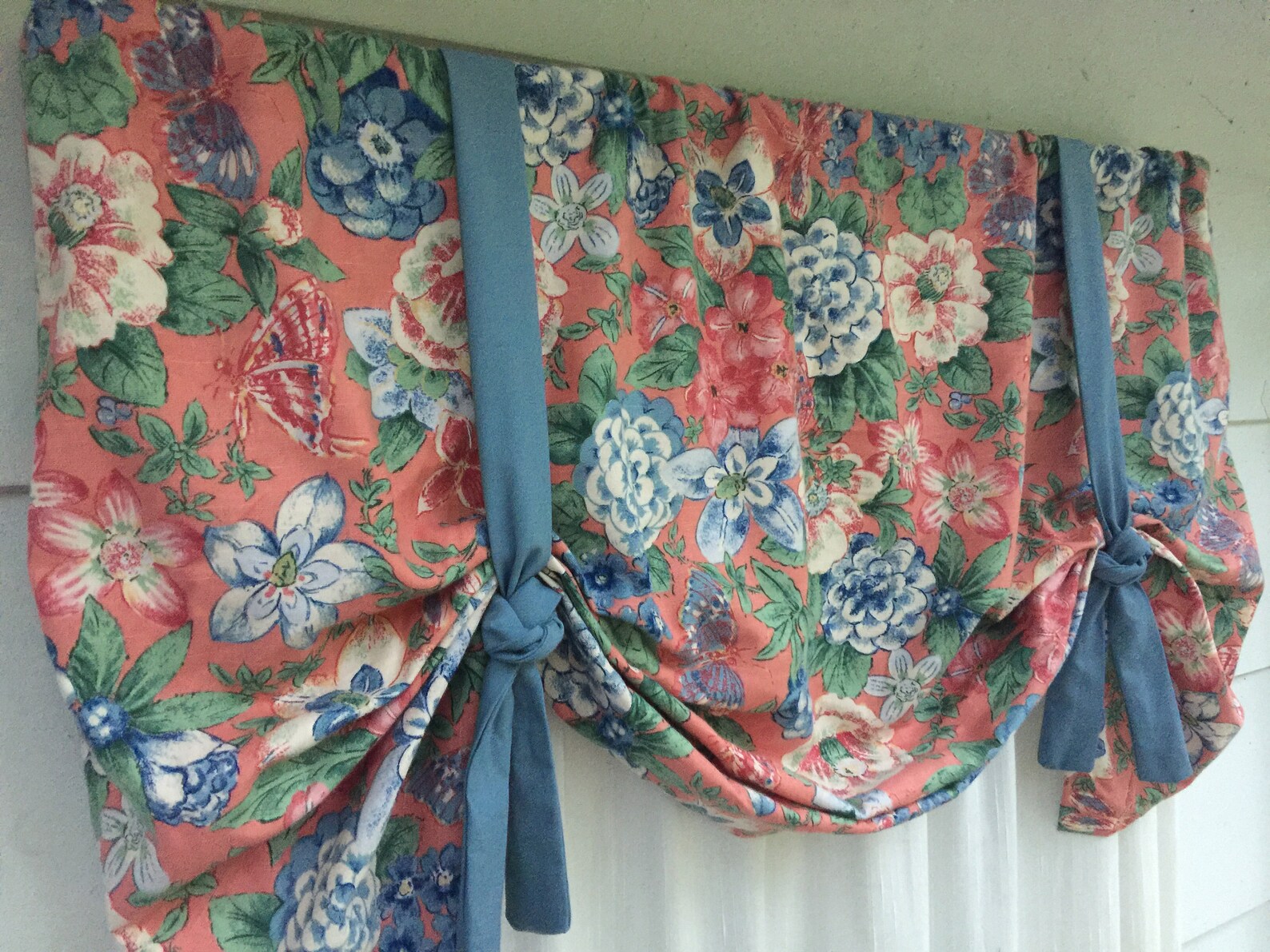 Tropical Window Valance Beach Valance Tropical Floral - Etsy