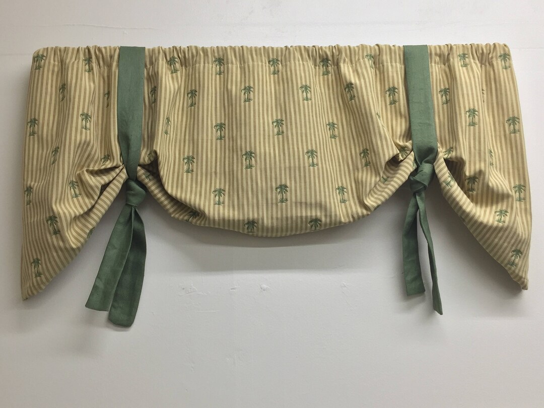 Palm Tree Window Valance, Beach Valance, Porch Valance, Tropical ...