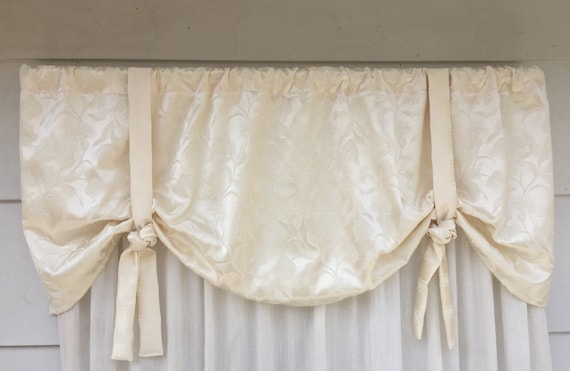 Floral Window Valance Cream Window Valance Cream Floral - Etsy
