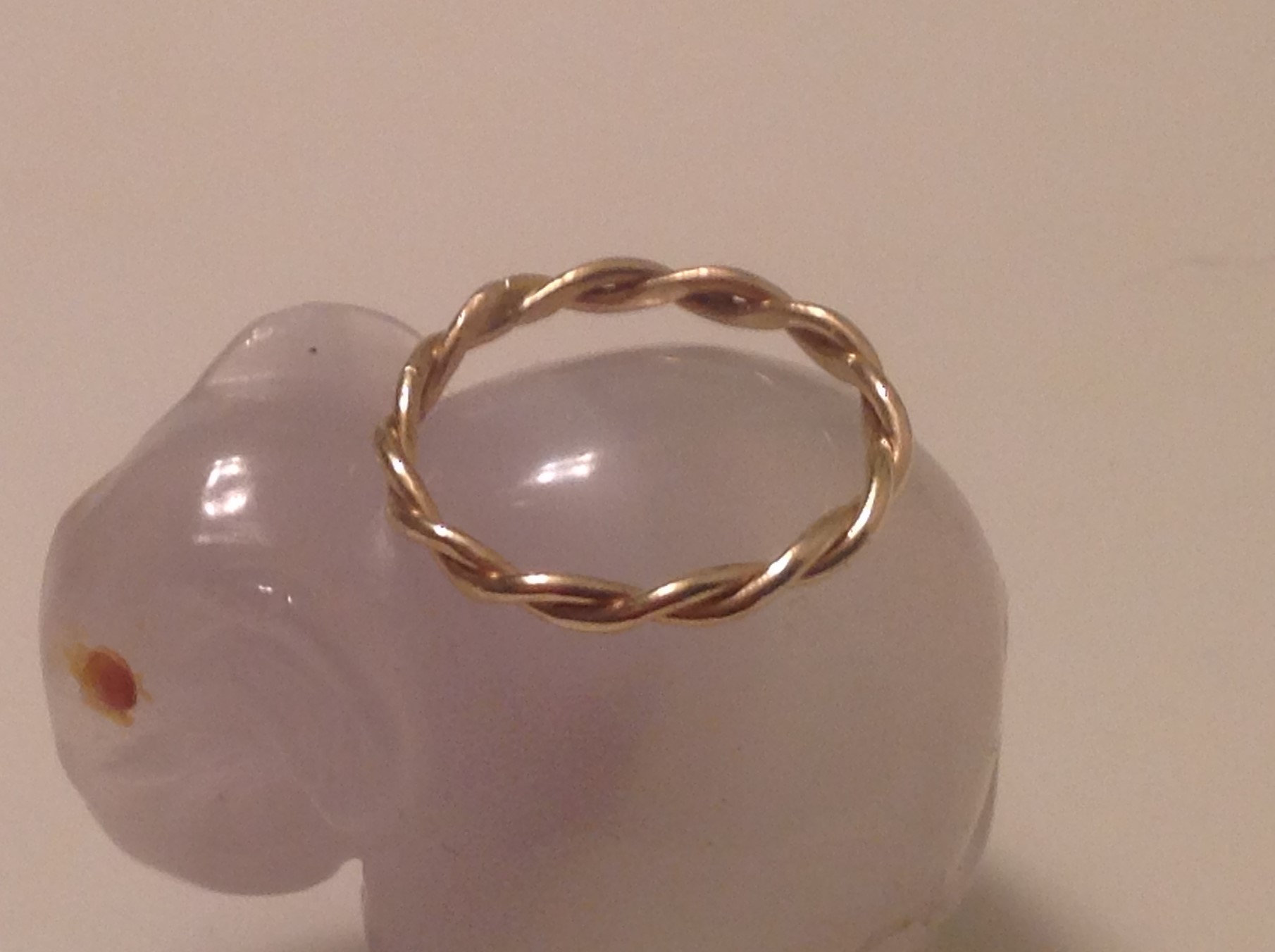 14K Solid Gold Stacking Rings Twisted Wire Gold Stacking Rings Yellow ...