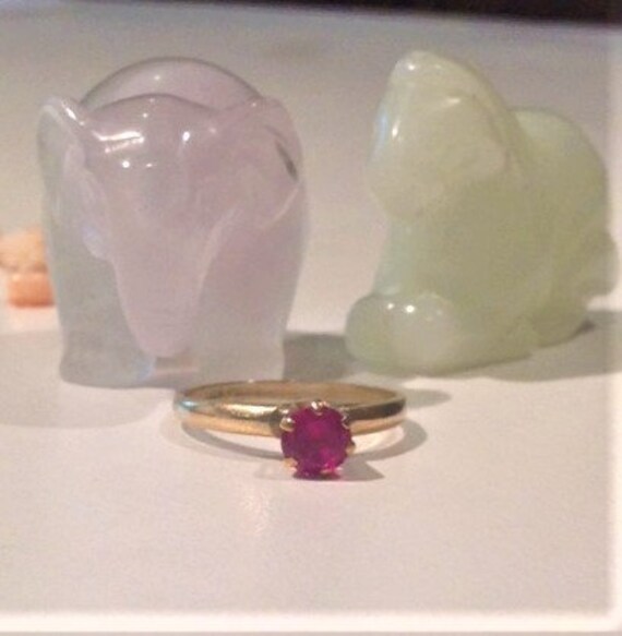 Vintage Ruby Ring 10k Gem