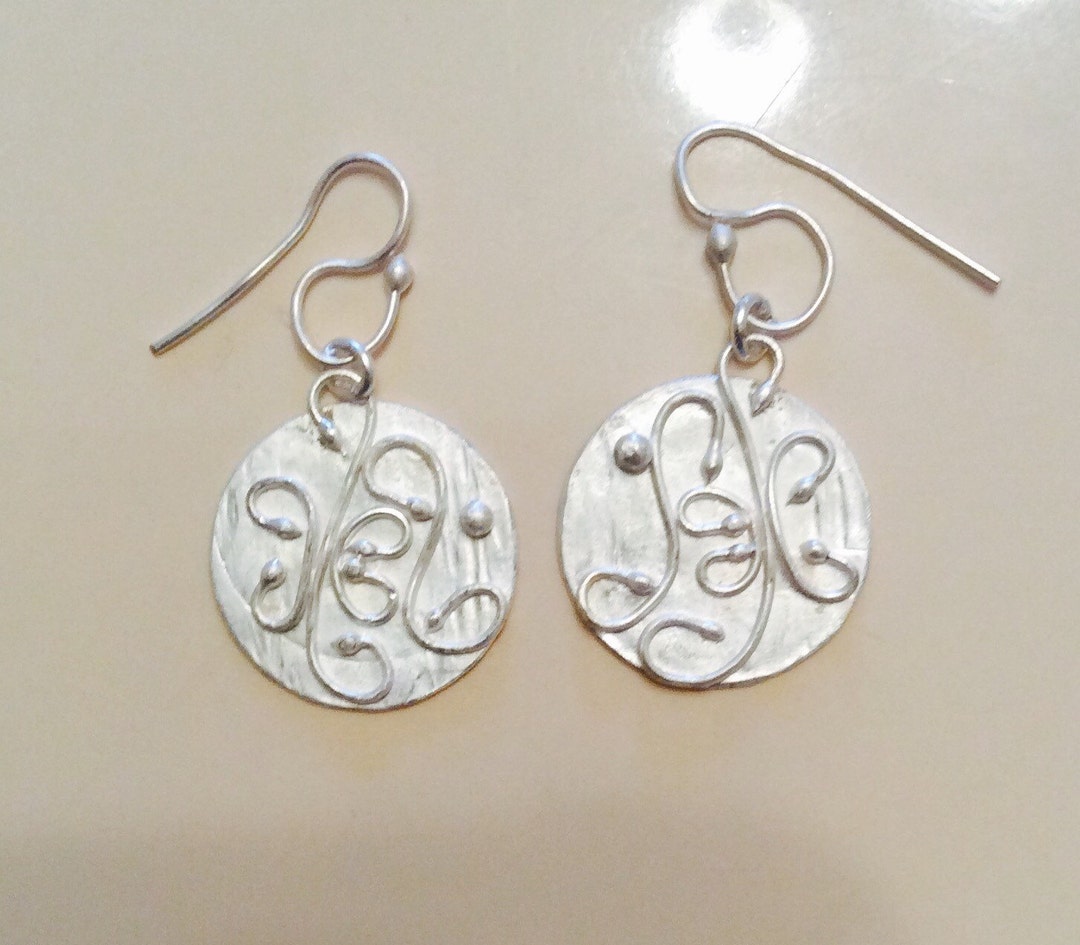 Round Fine Silver Earrings Silver Filigree Earrings Dangle - Etsy Canada