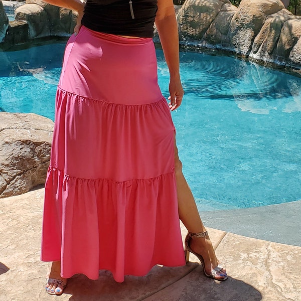Hot Pink Ruffle Skirt - Etsy
